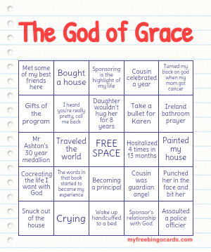 The God of Grace Bingo