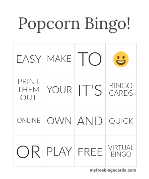 Popcorn Bingo!