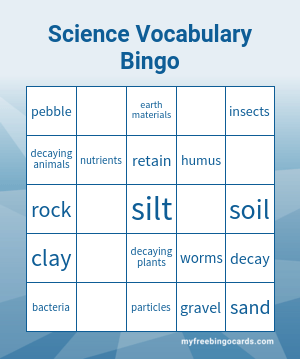 Print 100+ Science Vocabulary Bingo Cards