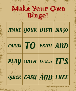 Print 100+ Make Your Own Bingo! Cards