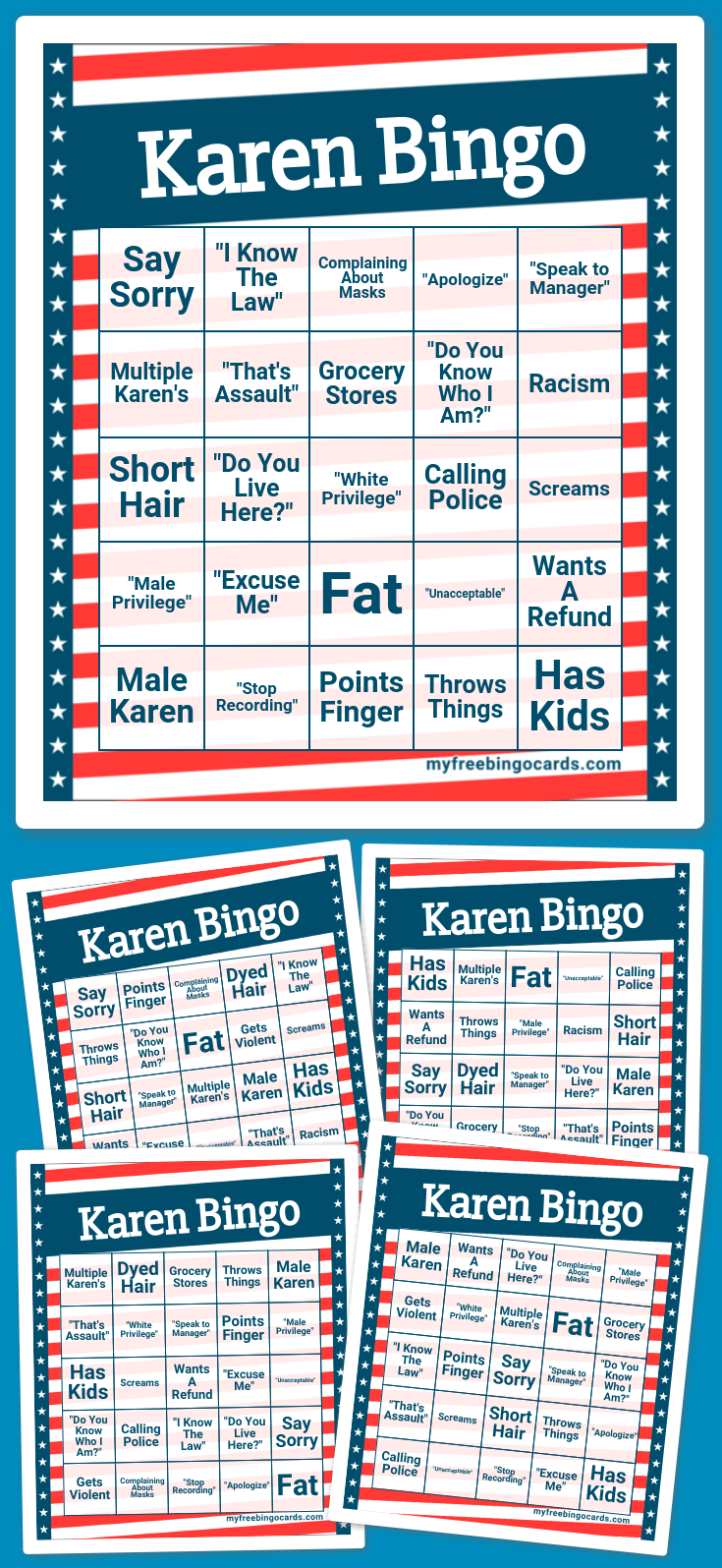 Virtual Karen Bingo