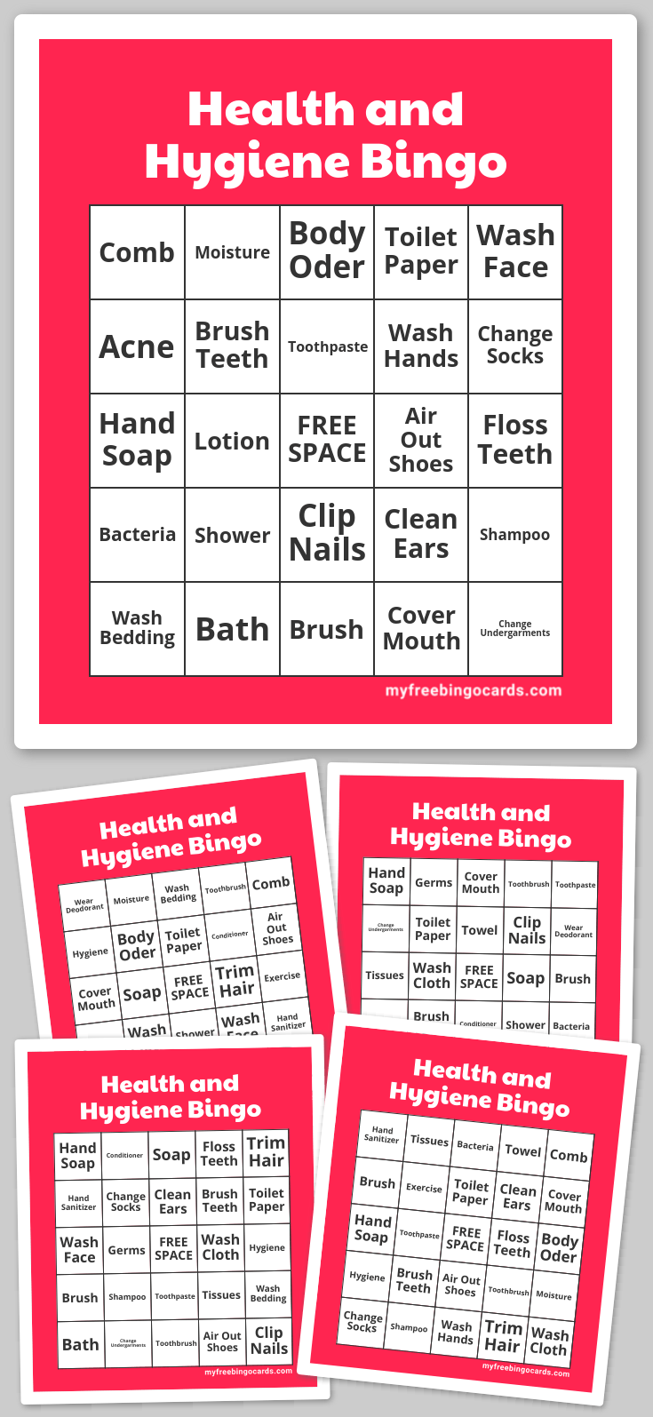 Virtual Health and Hygiene Bingo