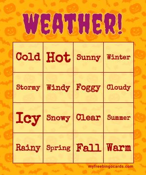 Weather! Bingo