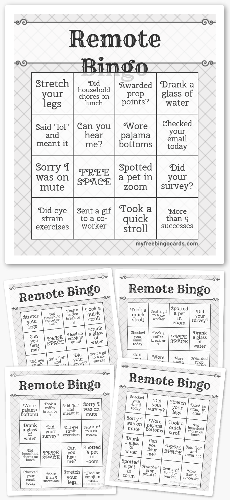 Virtual Remote Bingo