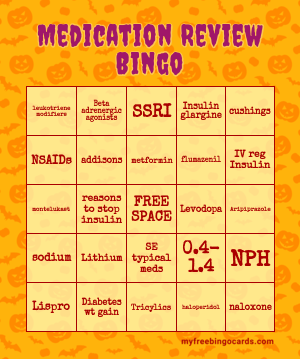 Medication Review Bingo