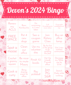 Devon's 2024 Bingo