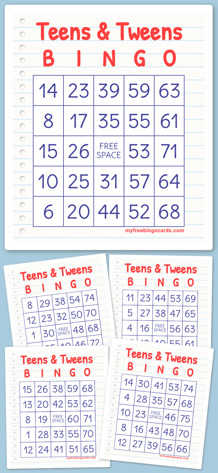 Virtual Teens & Tweens BINGO