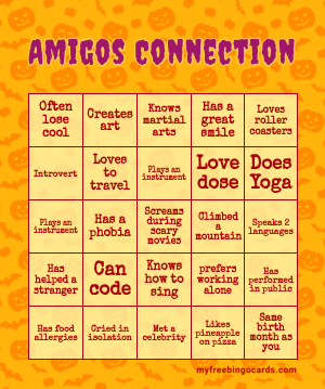 Amigos Connection Bingo
