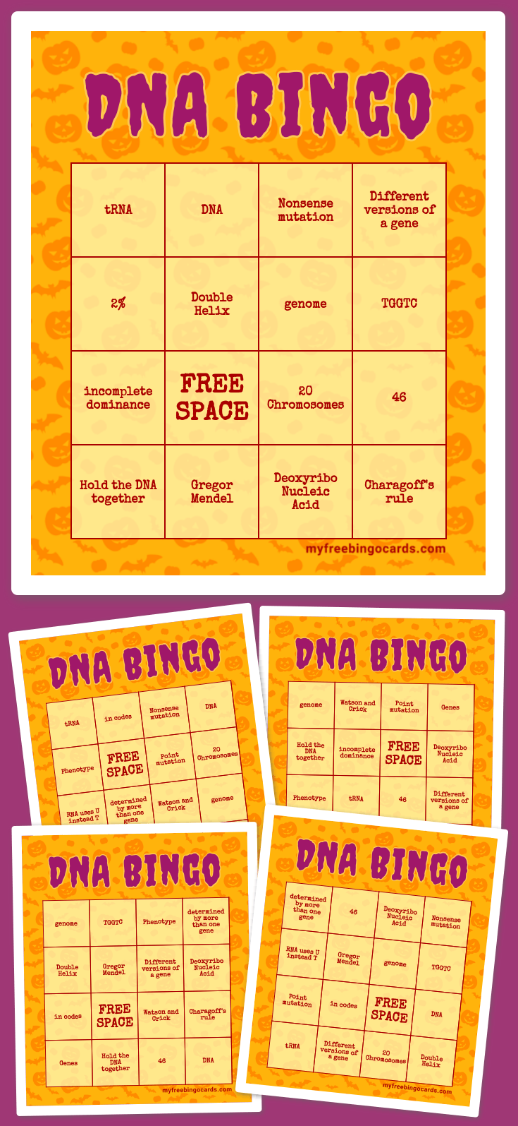 Virtual DNA Bingo