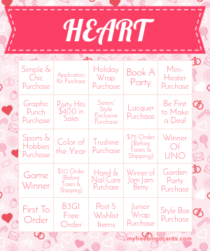 PRINT 100+ HEART BINGO CARDS