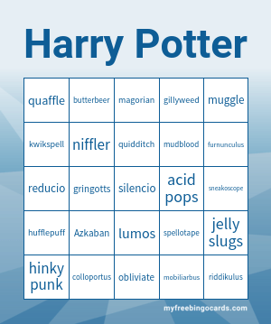 Print 100+ Harry Potter Bingo Cards