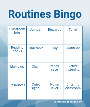 Routines Bingo