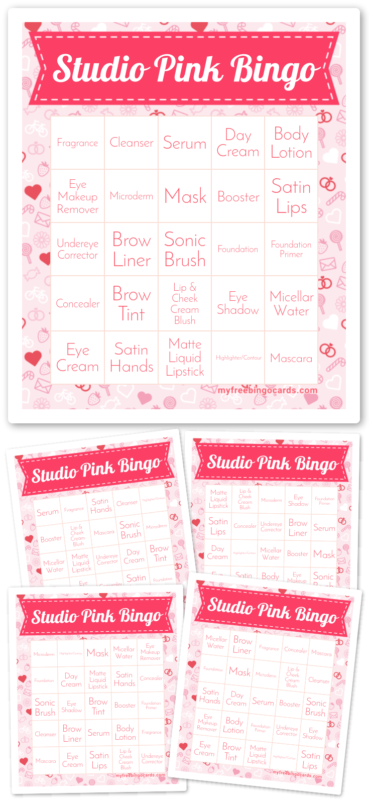 Virtual Studio Pink Bingo