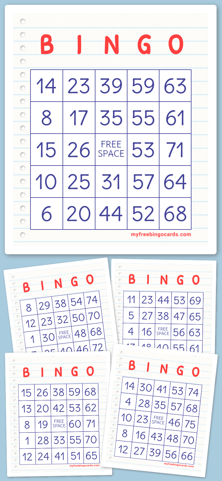 Virtual 1-75 Number Bingo