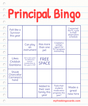 Principal Bingo