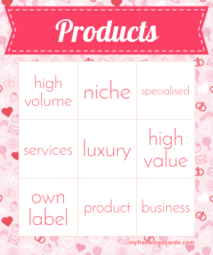 Products Bingo