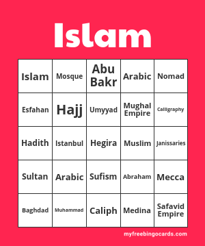 Islam Bingo