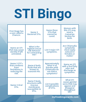 Print 100+ STI Bingo Cards