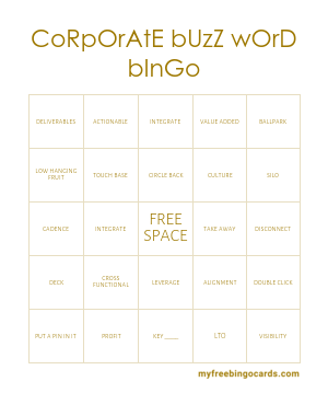 CoRpOrAtE bUzZ wOrD bInGo