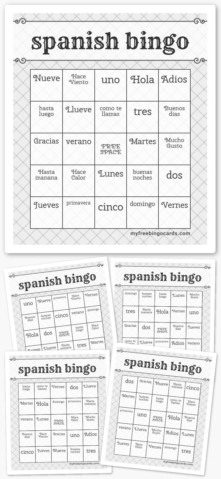 Virtual spanish bingo