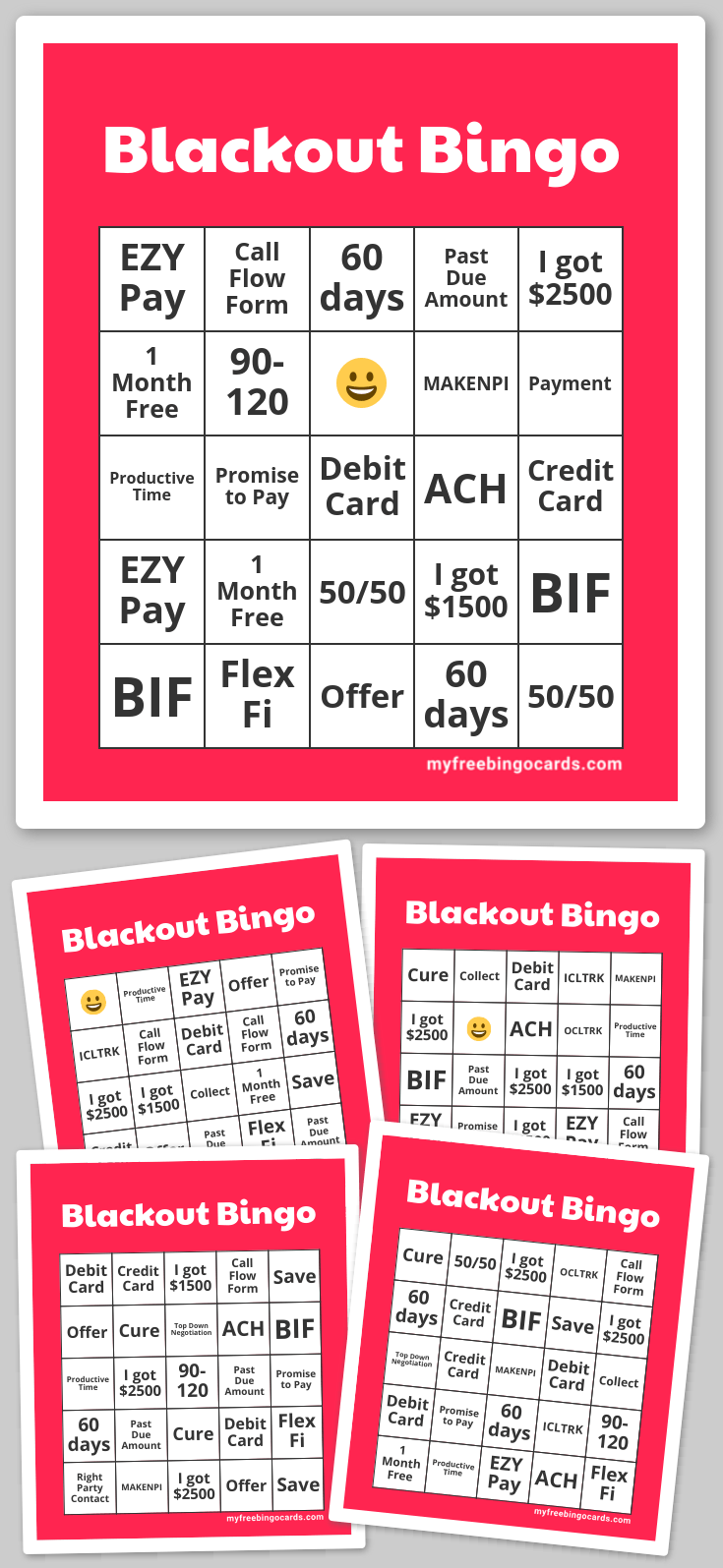 Virtual Blackout Bingo