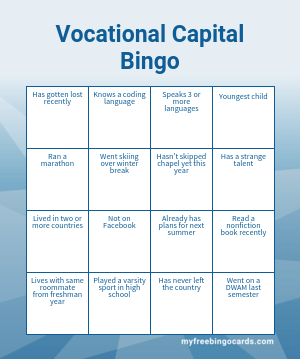 Print 100+ Vocational Capital Bingo Cards