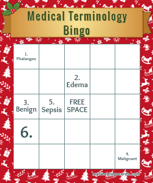 Medical Terminology Bingo