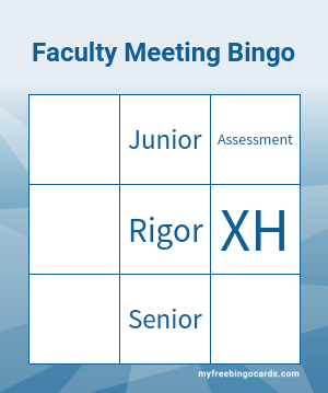 Print 100+ Faculty Meeting Bingo Cards