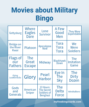 Movies about Military Bingo