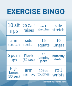 EXERCISE BINGO