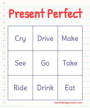 Present Perfect Bingo