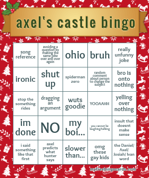 axel's castle bingo