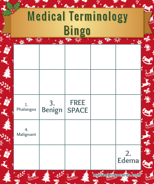 Medical Terminology Bingo
