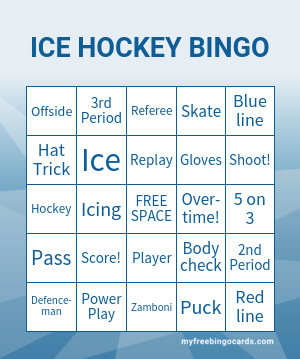 ICE HOCKEY BINGO