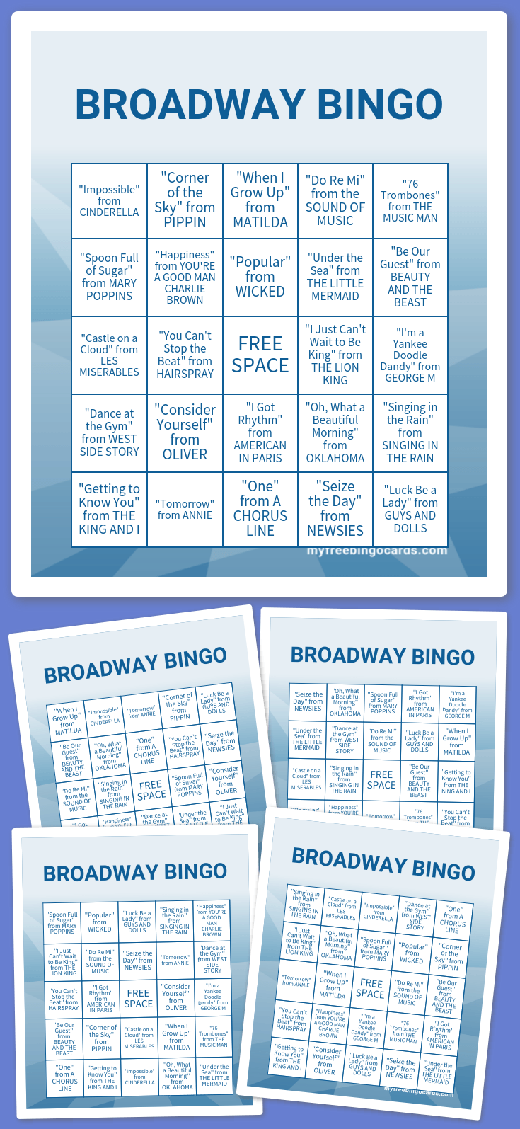 Virtual BROADWAY BINGO