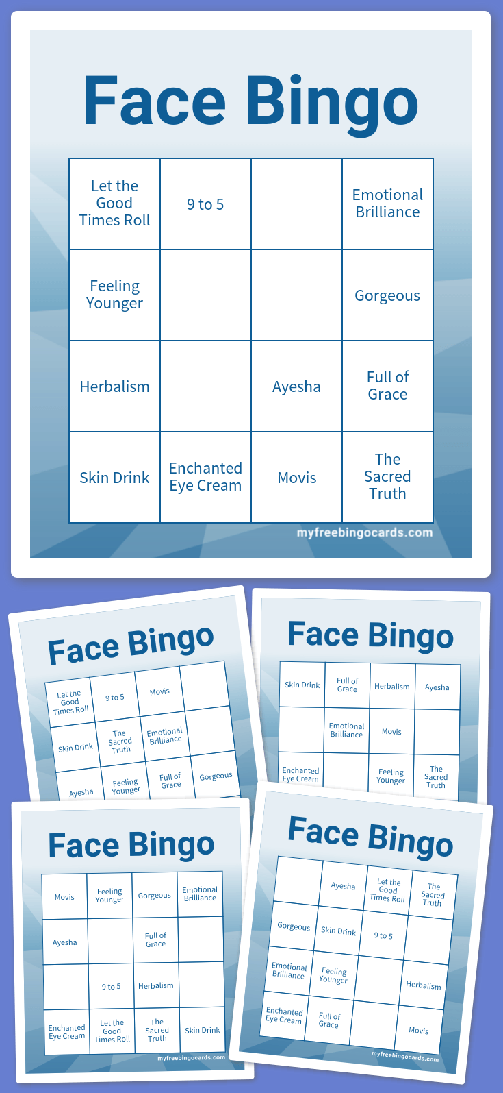 Virtual Face Bingo