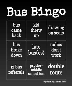 Bus Bingo