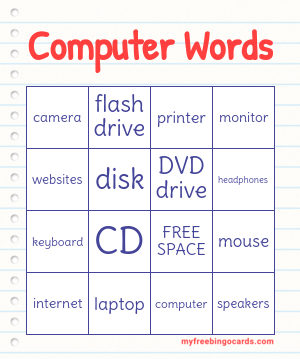 Computer Words Bingo