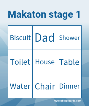 Print 100+ Makaton stage 1 Bingo Cards