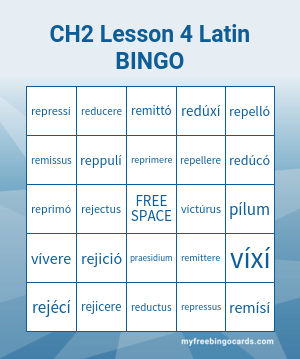 CH2 Lesson 4 Latin BINGO