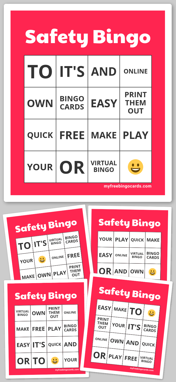 Virtual Safety Bingo