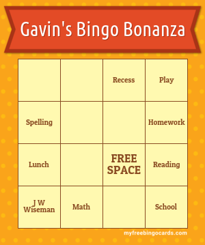 Print 100+ Gavin's Bingo Bonanza Cards