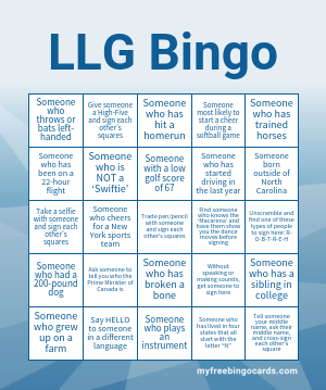 LLG Bingo