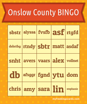 Onslow County BINGO