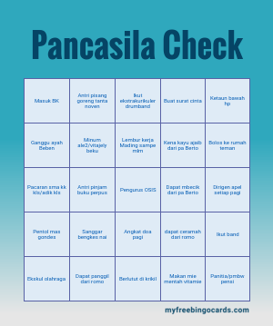 Pancasila Check Bingo