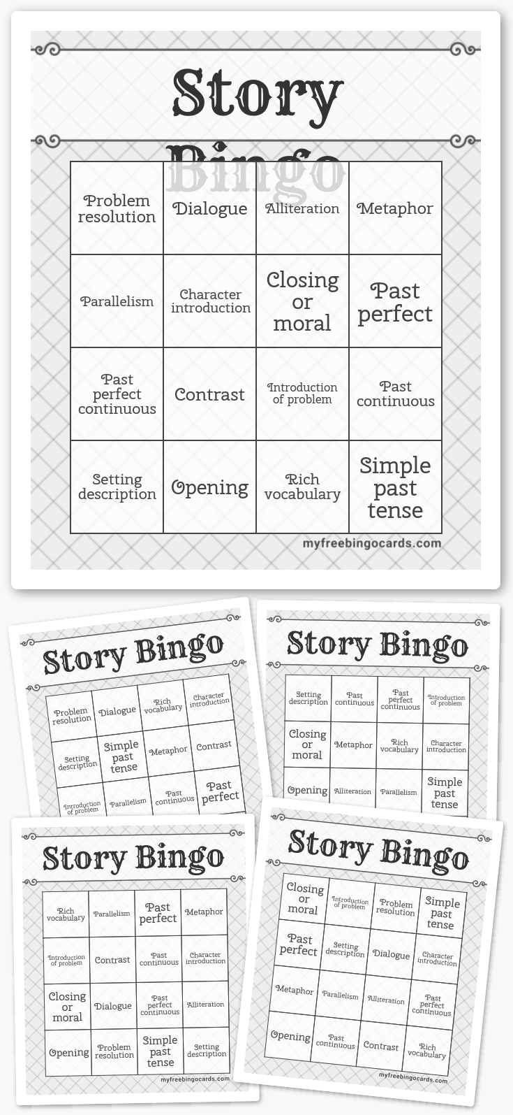 Virtual Story Bingo