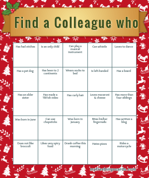 Find a Colleague who Bingo