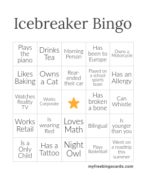Icebreaker Bingo
