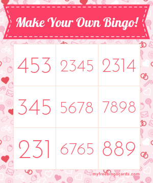 Print 100+ Make Your Own Bingo! Cards