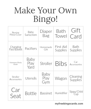 Make Your Own Bingo!